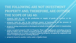 IAS 40 Investment property presentation. | PPTX