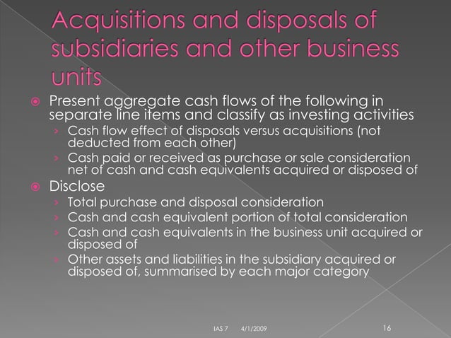 IAS 7 Cash Flow Statements | PPTX