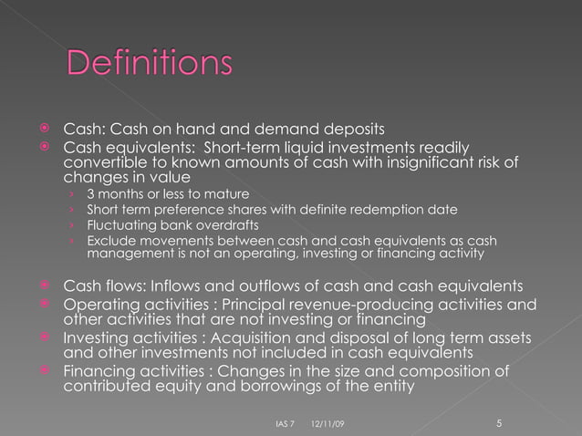 Ias 7 Cash Flow Statements | PPT