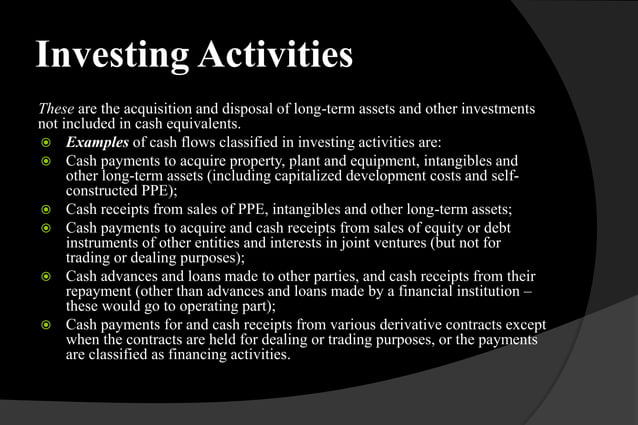 IAS 7 Stetement of Cash Flows | PPTX | Stocks and Bonds | Personal ...