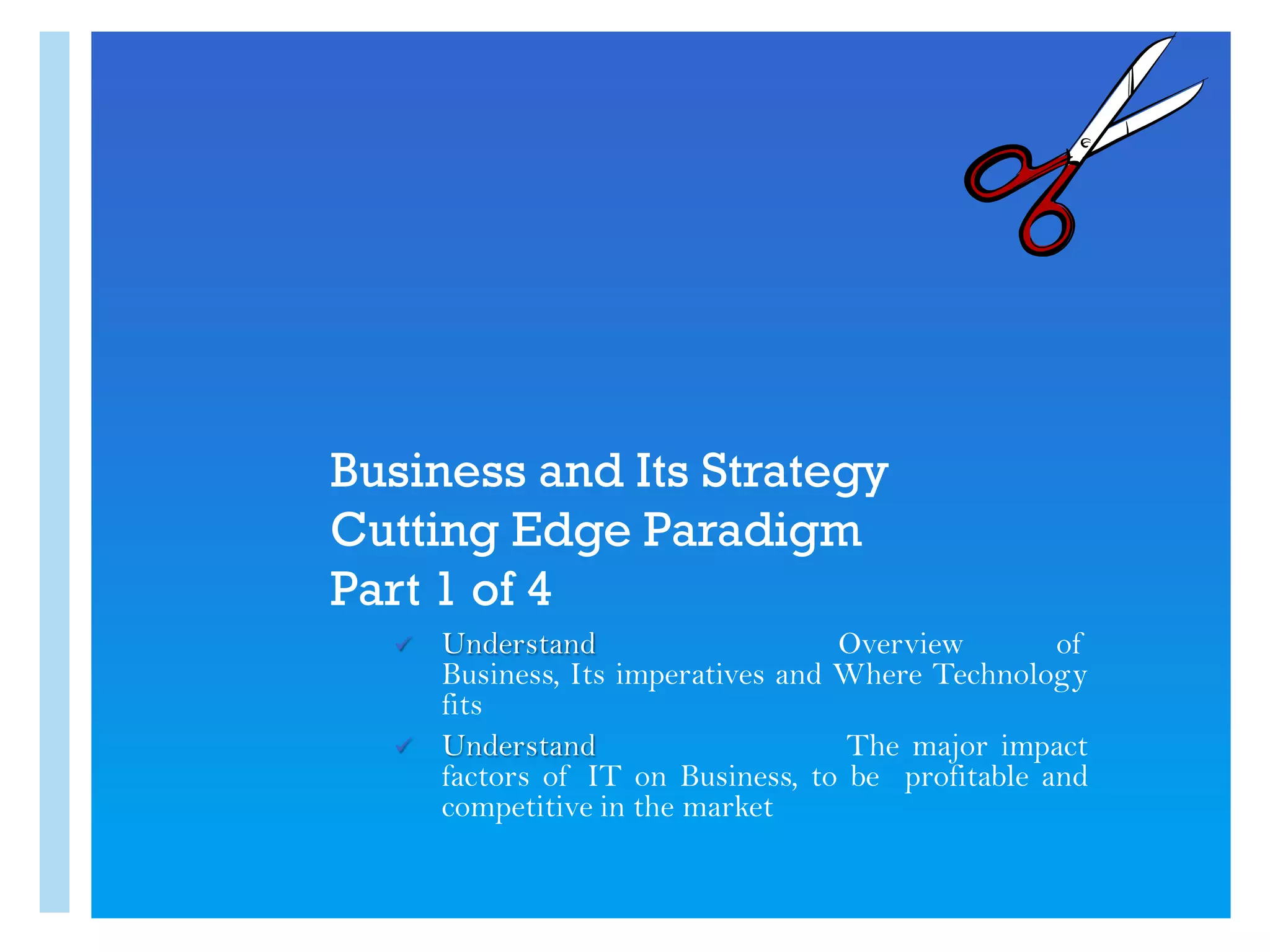 Understanding business strategy cutting edge paradigm | PPT
