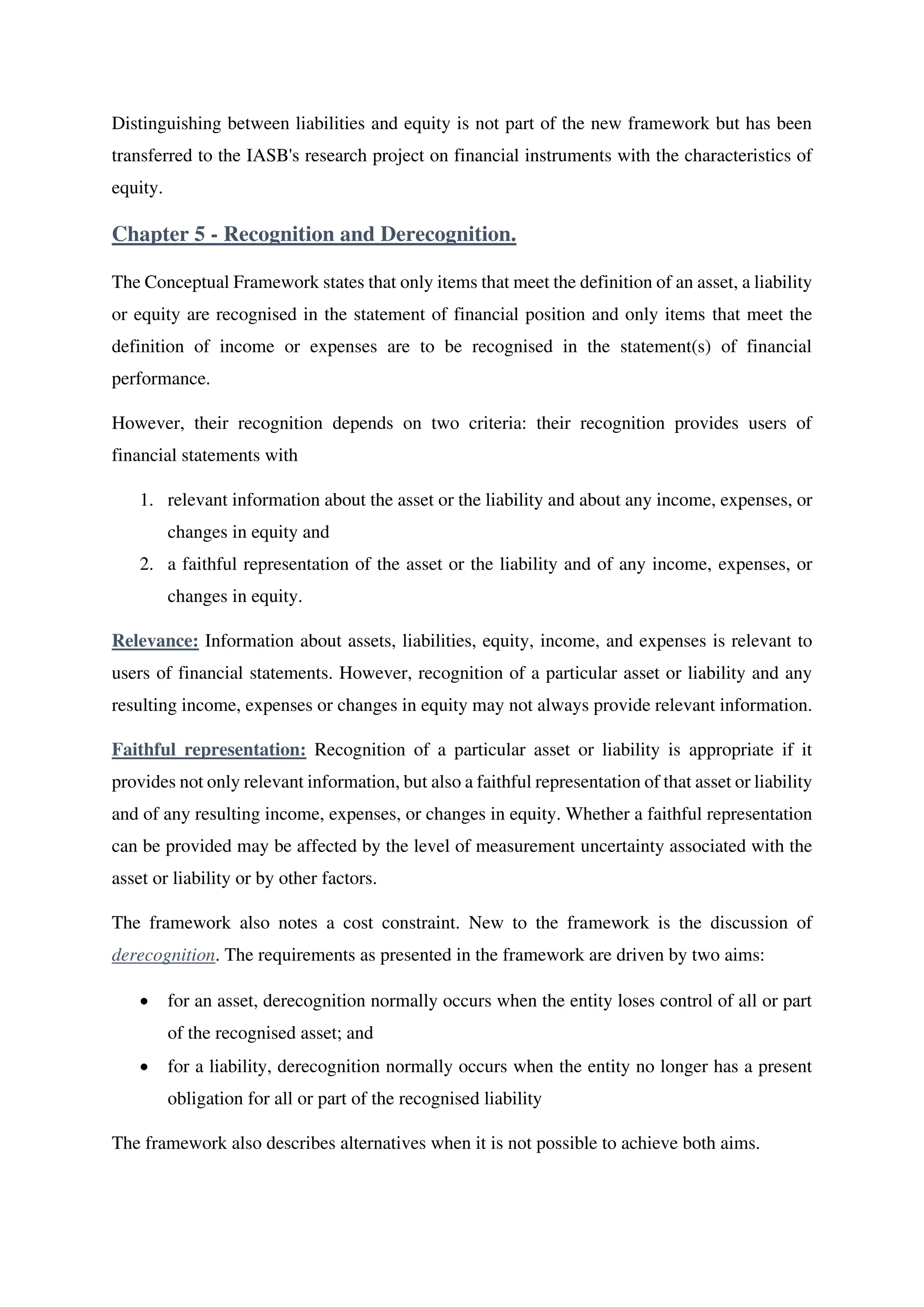 IASB Conceptual Framework 2018 -An Overview | PDF
