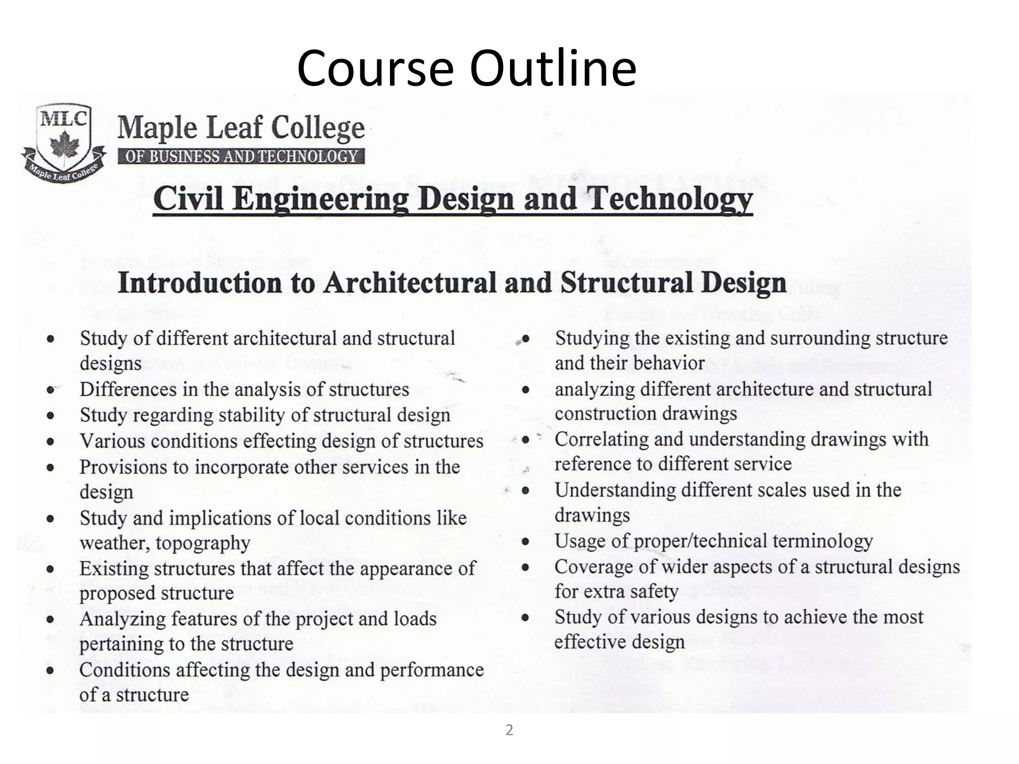 Civil Engineering Design and Technology | PPT
