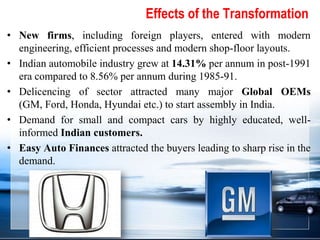 Indian Automobile Sector (Oligopoly to monopolistic transformation) | PPTX