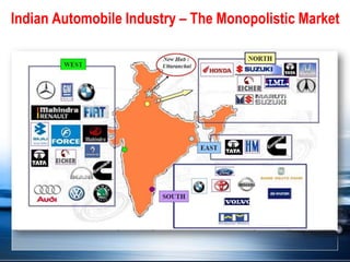 Indian Automobile Sector (Oligopoly to monopolistic transformation) | PPTX