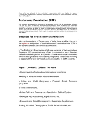 Ias exam written test pattern | DOCX