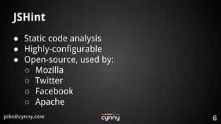 JSHint: Learning JavaScript the Hard Way | PPT