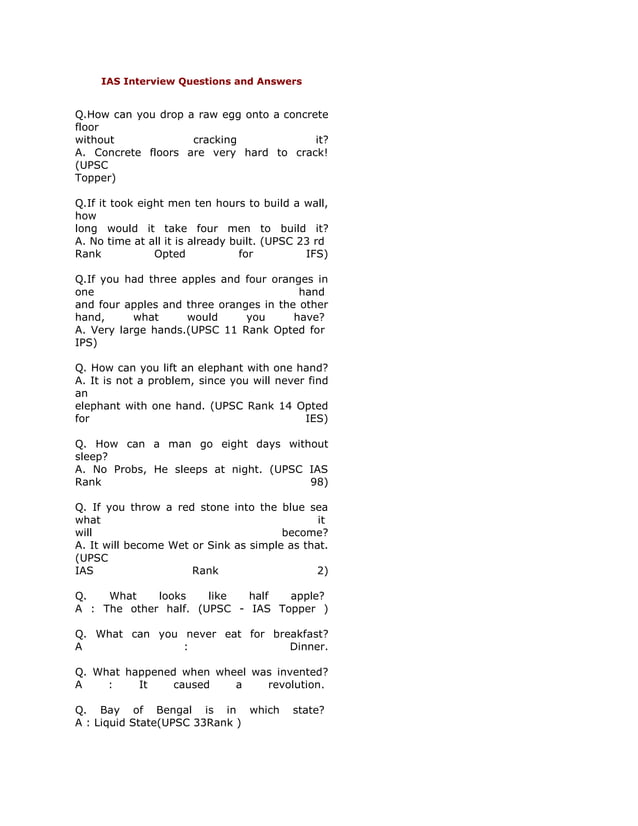 Ias interview | PDF
