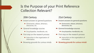 Reinventing your Reference Collection | PPTX