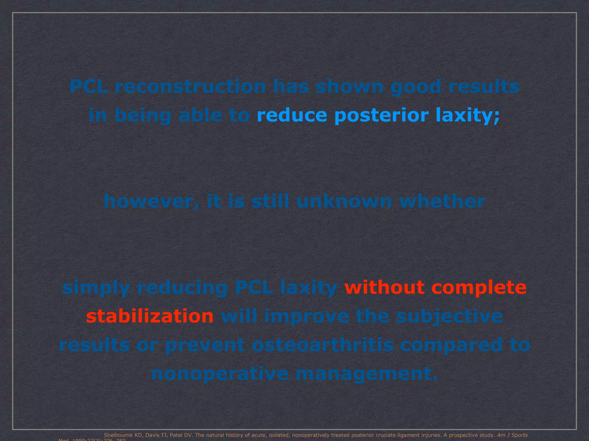 PCL Posterior Cruciate Ligament Knee Injury: Is it Benign I Dr.RAJAT ...
