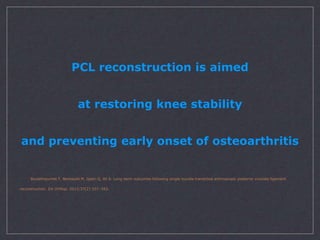 PCL Posterior Cruciate Ligament Knee Injury: Is it Benign I Dr.RAJAT ...