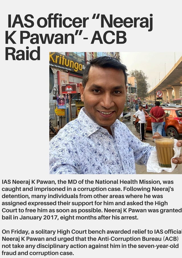 After ACB raid, "IAS Neeraj K Pawan" - News | PDF