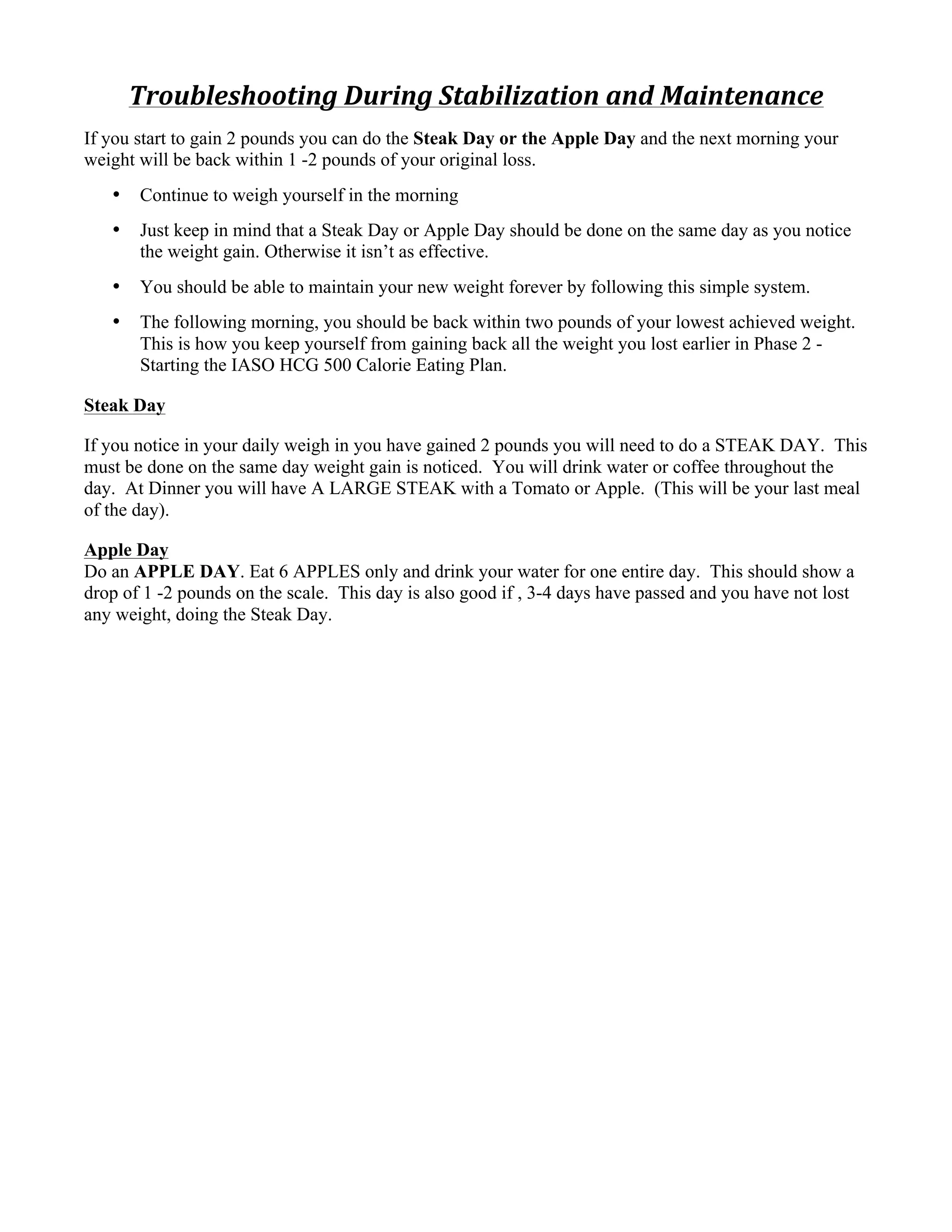 HCG 500 Calarie Eating Plan | PDF