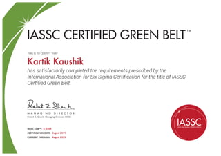 Iassc six sigma green belt | PPT