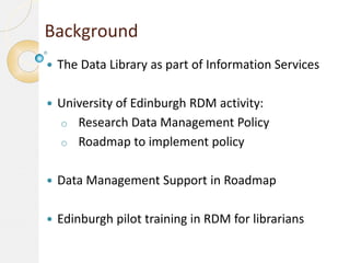 DIY RDM Training Kit for Librarians (PK) | PPTX