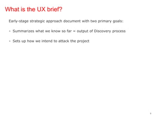 The User Experience Brief | PPT | Free Download