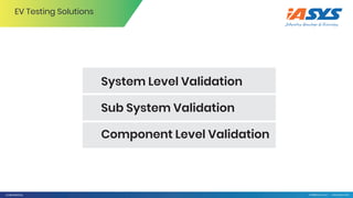 EV test solutions pdf guide - iASYS technology solutions | PDF