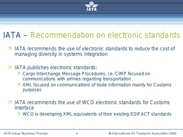 Iata Cargo Xml Electronic Messages Approach V0.4