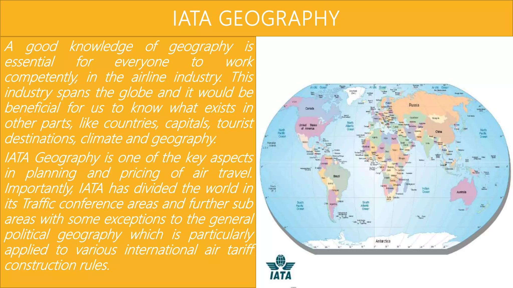Presentation on IATA Geography and Traffic Conference Area By Md ...