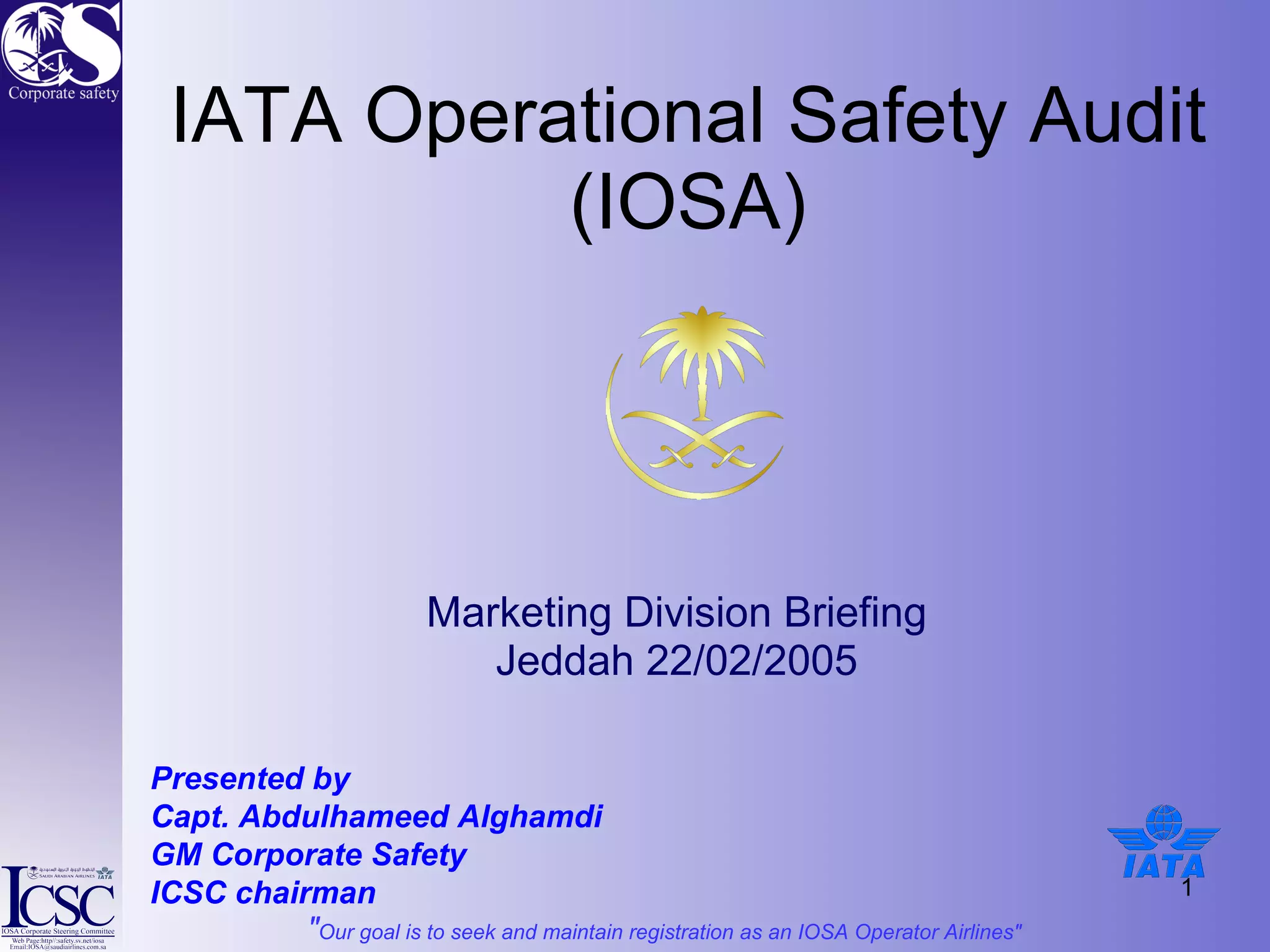 Iata operational safety_audit_(iosa) | PPT