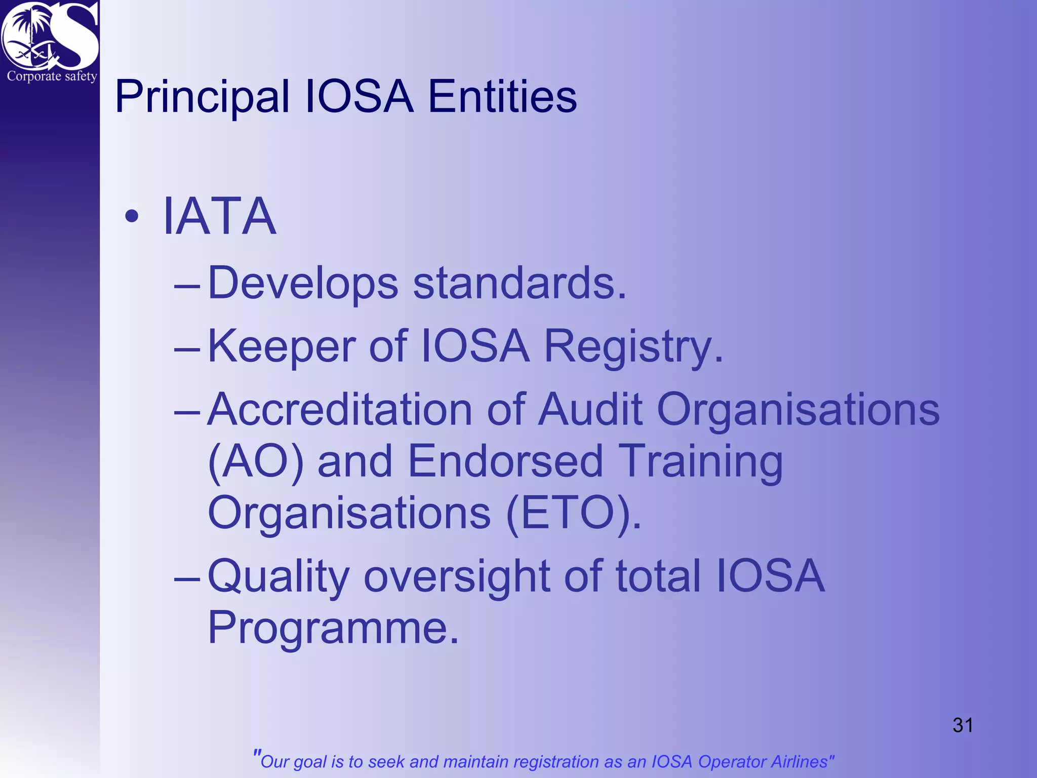 Iata operational safety_audit_(iosa) | PPT