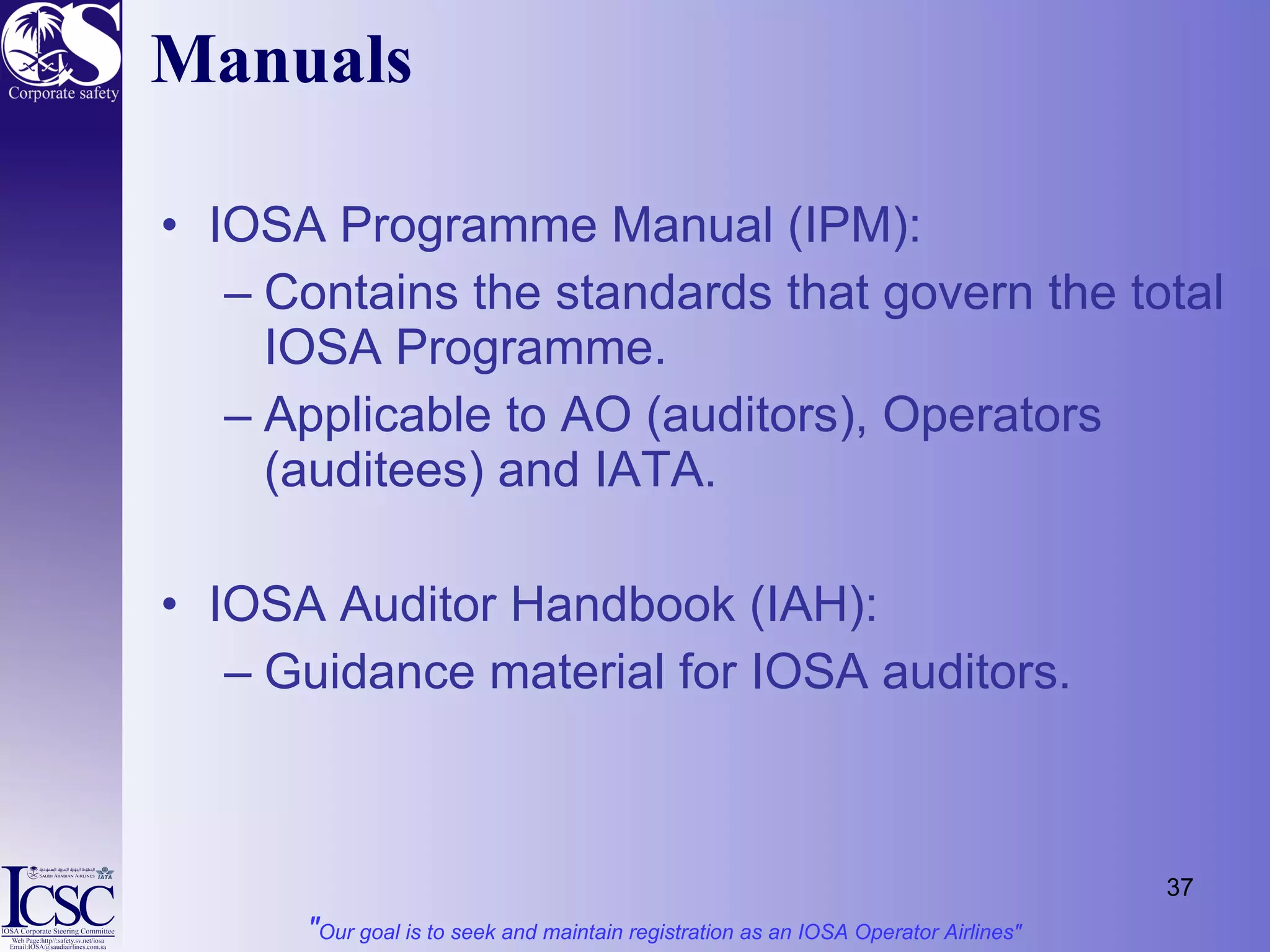 Iata operational safety_audit_(iosa) | PPT