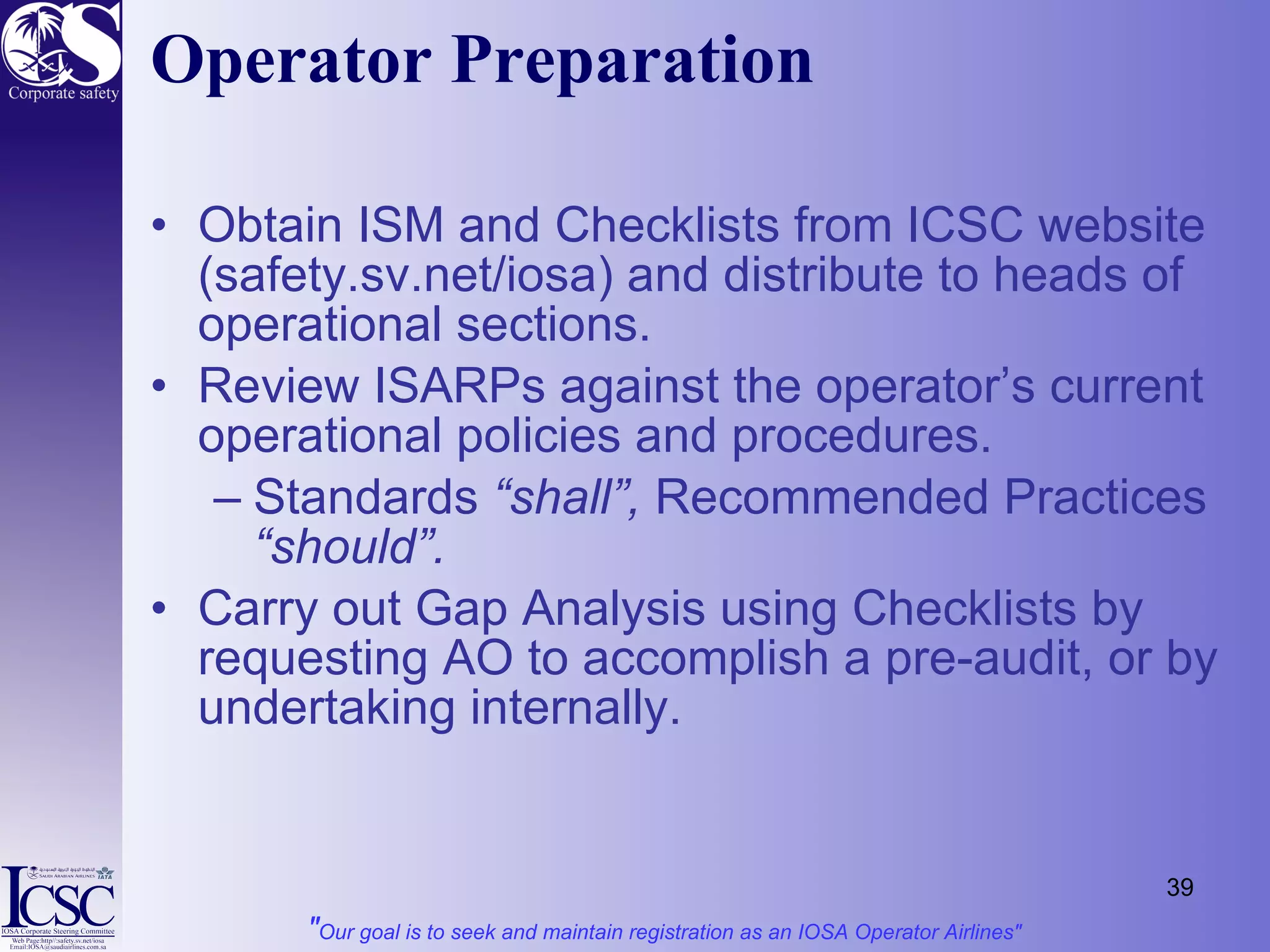 Iata operational safety_audit_(iosa) | PPT