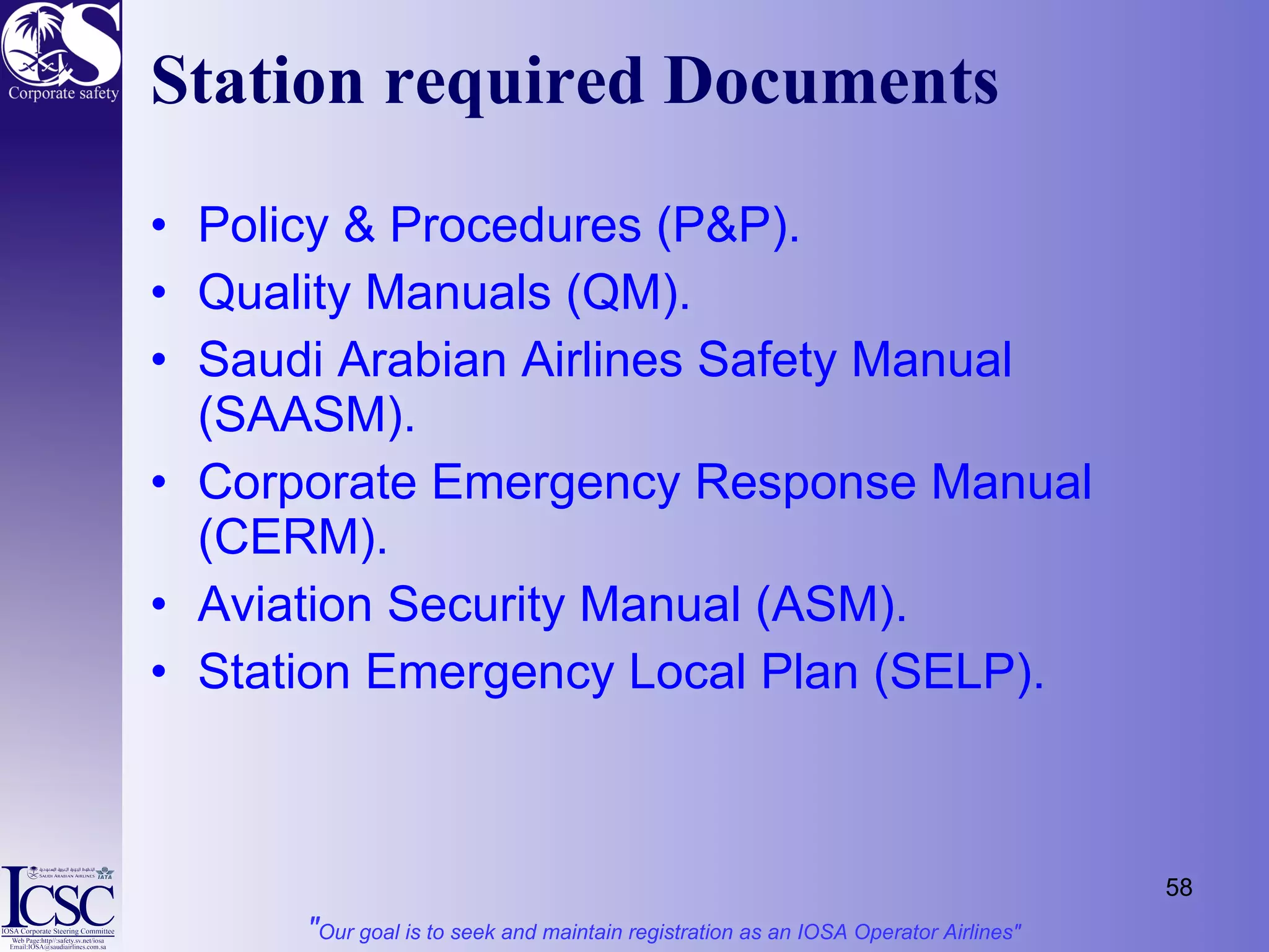Iata operational safety_audit_(iosa) | PPT