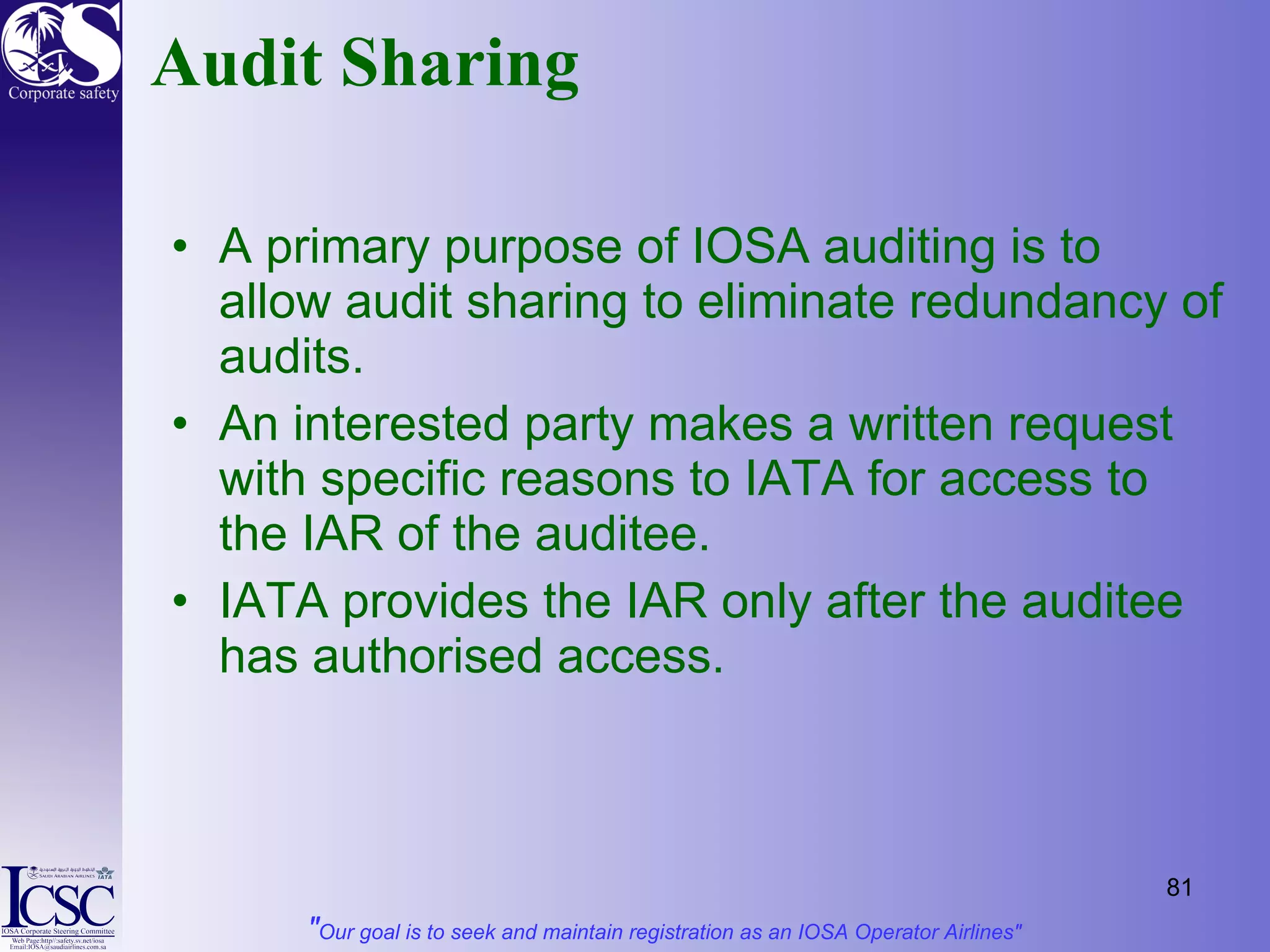 Iata operational safety_audit_(iosa) | PPT