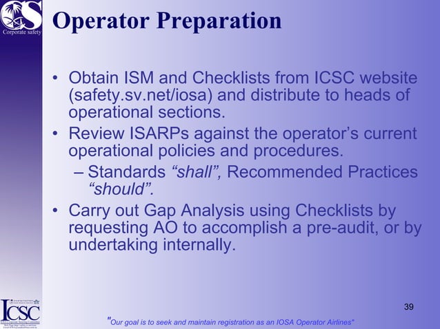 Iata operational safety_audit_(iosa) | PPT
