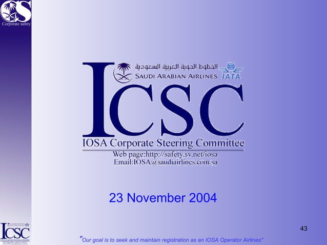 Iata operational safety_audit_(iosa) | PPT