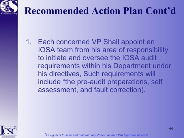 Iata operational safety_audit_(iosa) | PPT