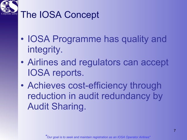 Iata operational safety_audit_(iosa) | PPT