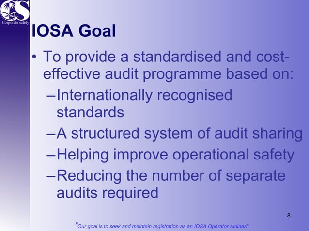 Iata operational safety_audit_(iosa) | PPT