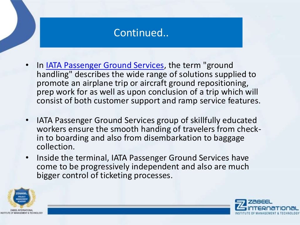 What is ground handling services at the airport? Iata passenger ground ...