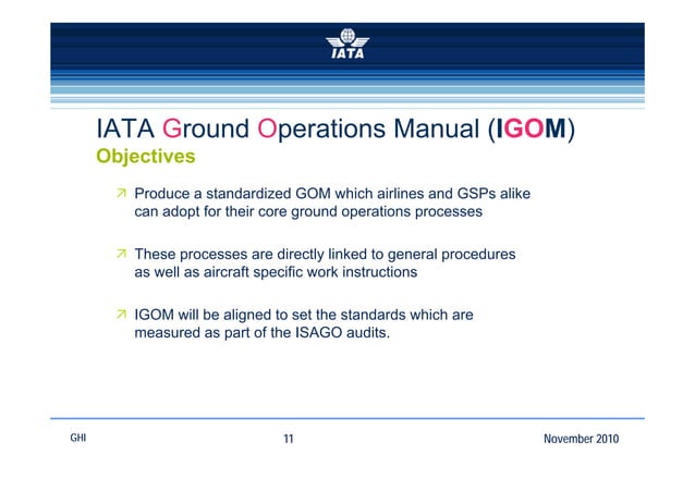 IATA Safety Audit for Ground Operations (IATA ISAGO & IGOM).pdf | Air ...