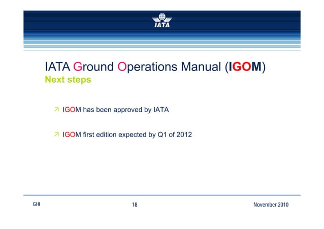 IATA Safety Audit for Ground Operations (IATA ISAGO & IGOM).pdf | Air ...
