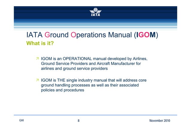 IATA Safety Audit for Ground Operations (IATA ISAGO & IGOM).pdf | Air ...