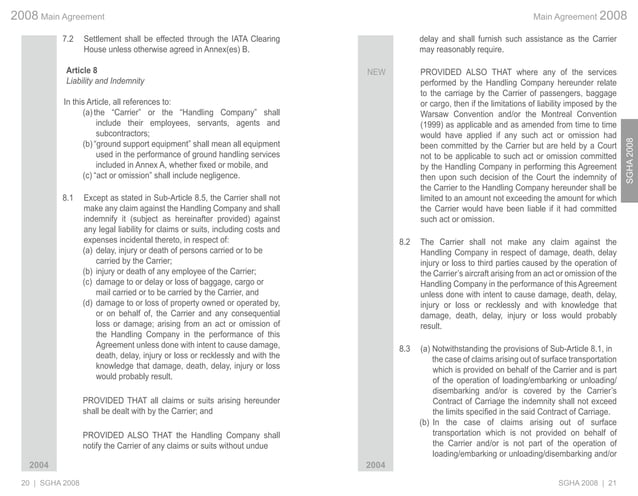 IATA STANDARD GROUND HANDLING AGREEMENT (AHS Gmbh.).pdf | Air Travel ...