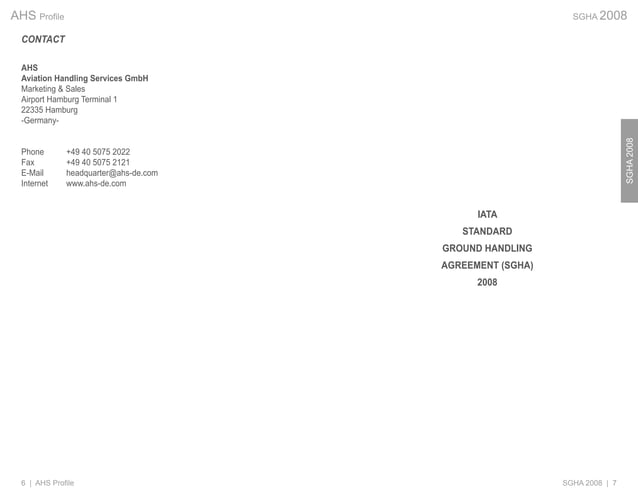 IATA STANDARD GROUND HANDLING AGREEMENT (AHS Gmbh.).pdf | Air Travel ...