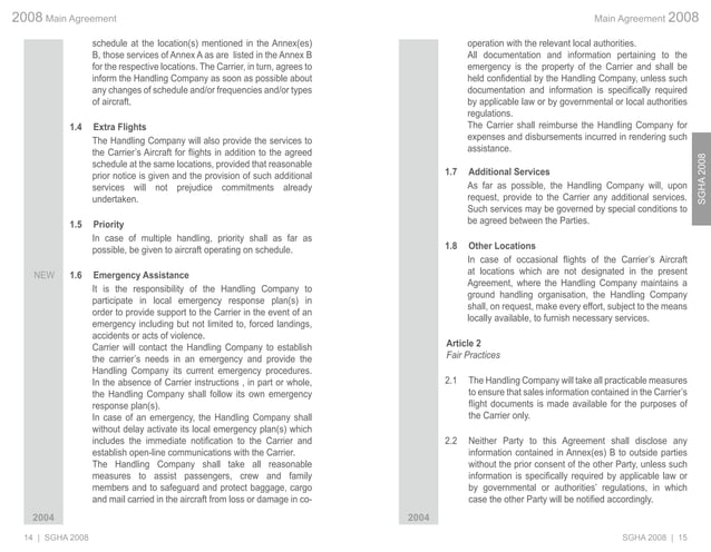 IATA STANDARD GROUND HANDLING AGREEMENT (AHS Gmbh.).pdf | Air Travel ...