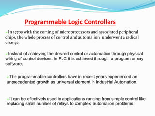 Programmable Logic Controllers | PPTX