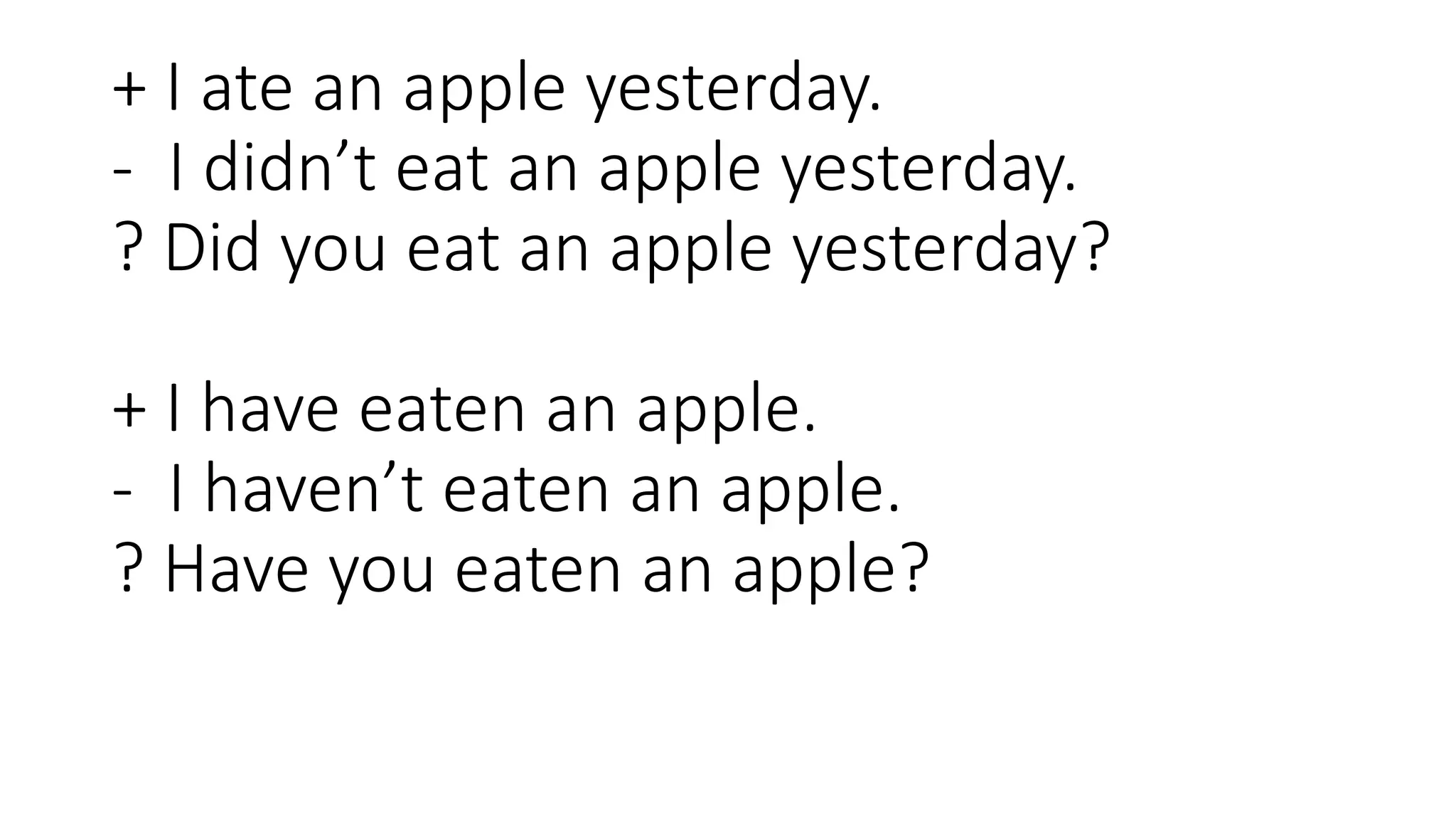 I ate an apple yesterday.pptx