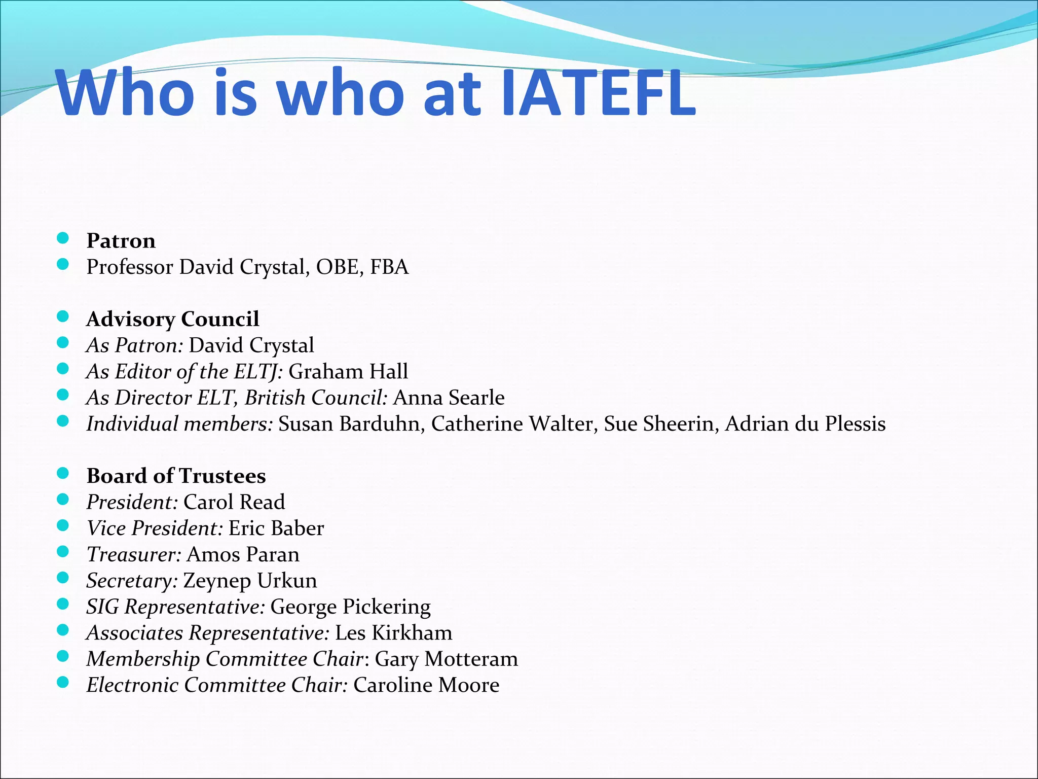 Iatefl presentation | PPT