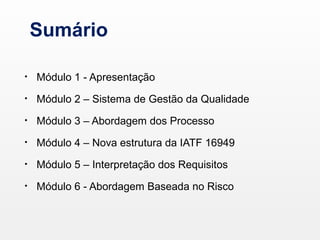 Curso de Interpretação da Norma IATF 16949:2016 – Gestão Automotiva ...