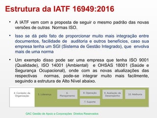 Curso de Interpretação da Norma IATF 16949:2016 – Gestão Automotiva ...