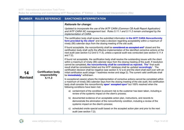 IATF-Rules-5th-Edition_Sanctioned-Interpretations-Dec-2020.pdf | Automotive