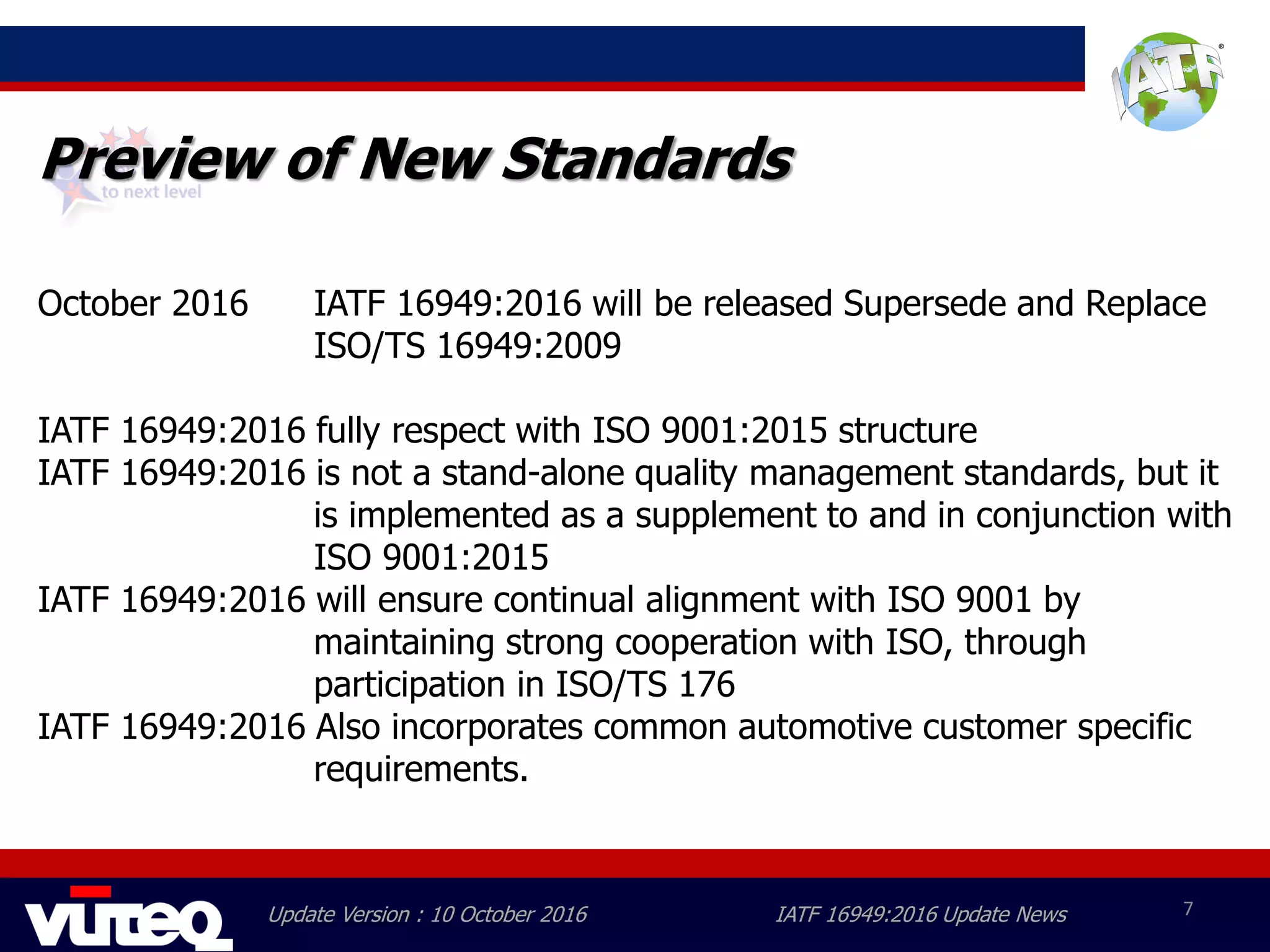 ISO/TS 16949:2009 to IATF 16949:2016 | PDF