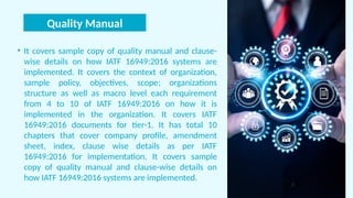 IATF 16949-2016 Documentation Kit by Global Manager Group | PPTX