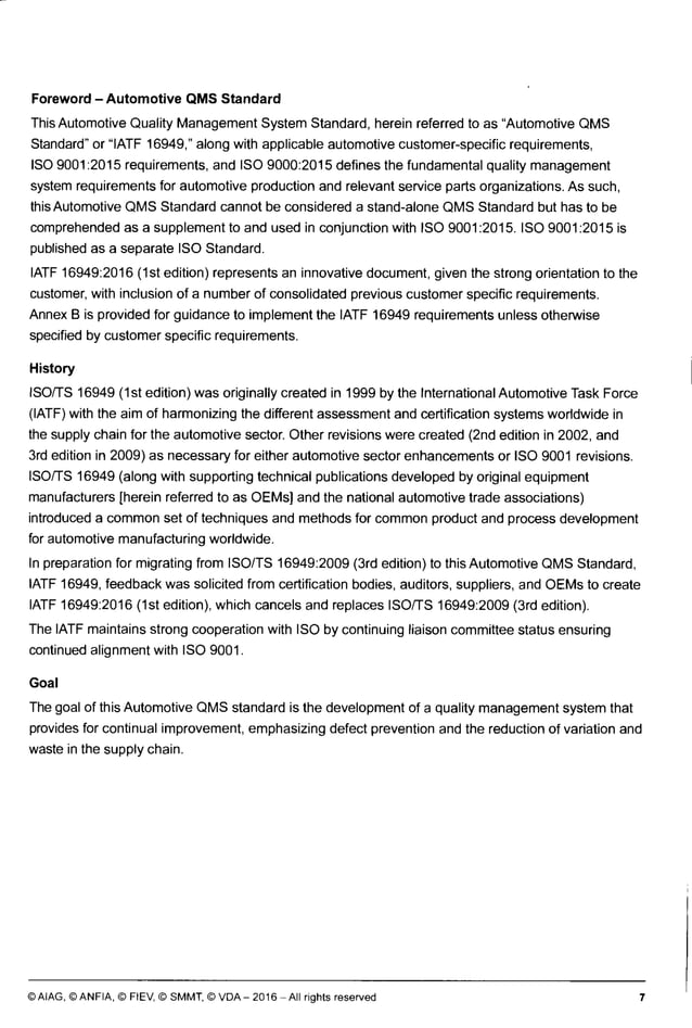 Iatf 16949 2016 | PDF